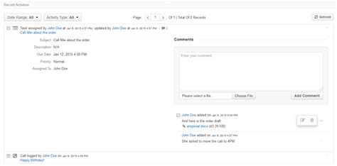 Upcoming Feature Highlight Comment Activities In OroCRM