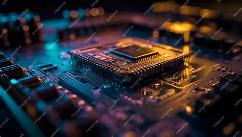 Premium Ai Image Complex Computer Chip Circuit Board Shows Futuristic