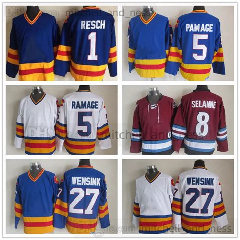 Movie Vintage Hockey Jersey Retro Ccm Embroidery 5 Rob Ramage Jersey 27