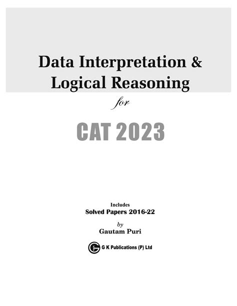 download cat 2023 data interpretation and logical reasoning by gk