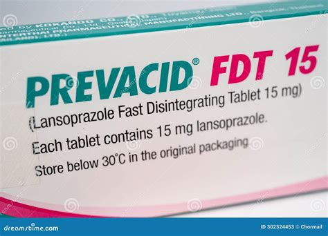 Bangkok Thailand October 1 2022 Prevacid Lansoprazole Medication Which Reduces Stomach Acid