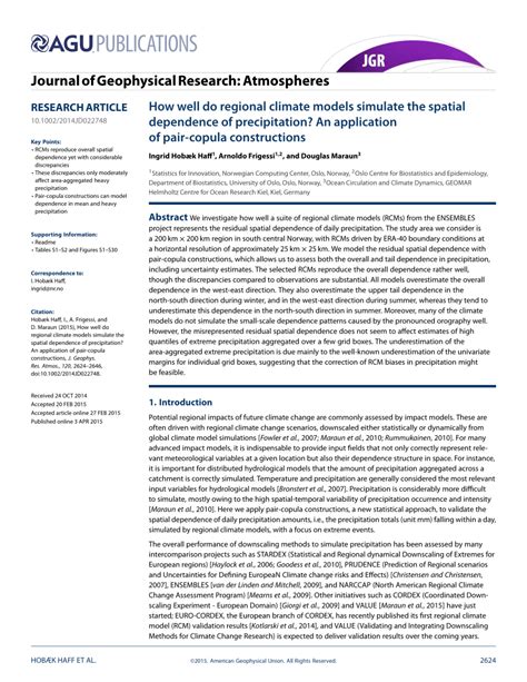 Pdf How Well Do Regional Climate Models Simulate The Spatial