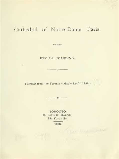 Cathedral Of Notre Dame Paris By Rev Dr Scadding 1898 Docshare Tips
