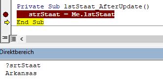 VBA Listenfeld Ausgewähltes Element Automate Excel