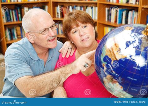 Adult Students With Globe Stock Image Image Of Education 20771183