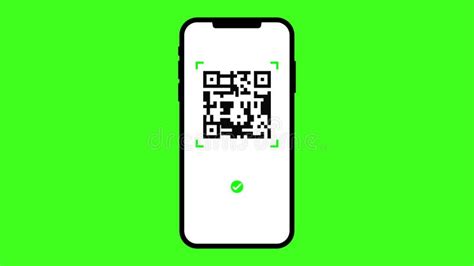 phone with simple example qr code scan with a tick animation motion