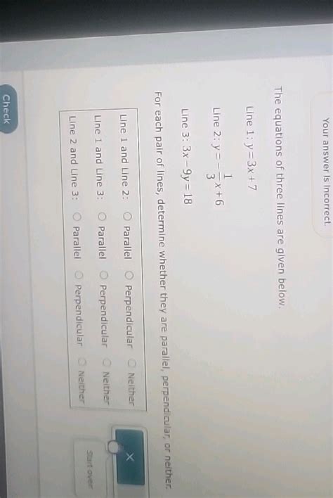 Your Answer Is Incorrect The Equations Of Studyx Your Answer Is Incorrect The Equations Of Studyx