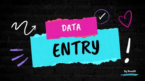 Data Entry Microsoft Office