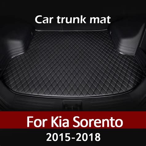 Kia Sorento 5 인용 시트7 인용 자동차 트렁크 매트 2015 2016 2017 2018 카고 라이너 카펫 인테리어 액세서리 커버 Aliexpress
