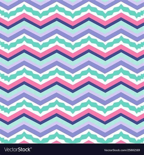 Colorful Zigzag Pattern Seamless Royalty Free Vector Image