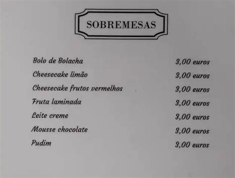 Menu Em Casa Machado Restaurante Vila Nova De Gaia R 27 De Fevereiro 1