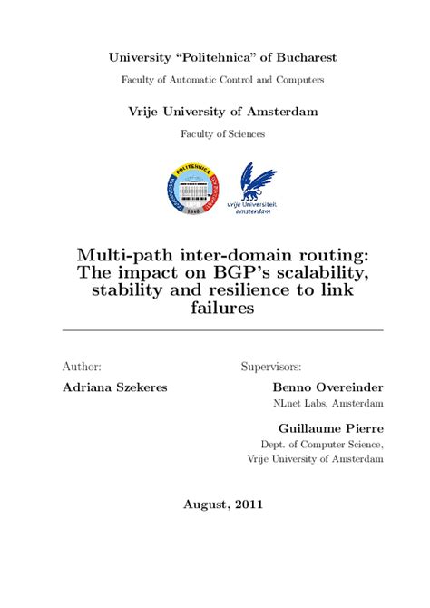 Pdf Multi Path Inter Domain Routing The Impact On Bgps Scalability