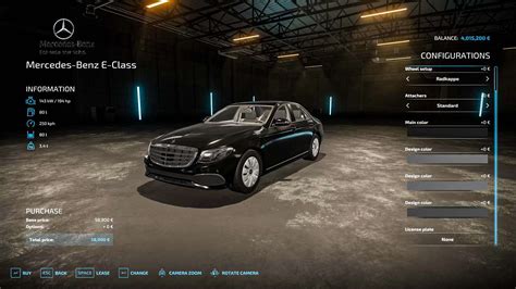 Mercedes Benz E Class V10 Fs22 Mod Farming Simulator 22 Mod