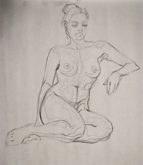 Figure Drawing Professor Curvilinear Contour Line Drawings