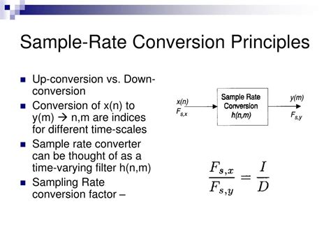 Ppt Software Defined Radio Lec 3 Multi Rate Dsp Powerpoint