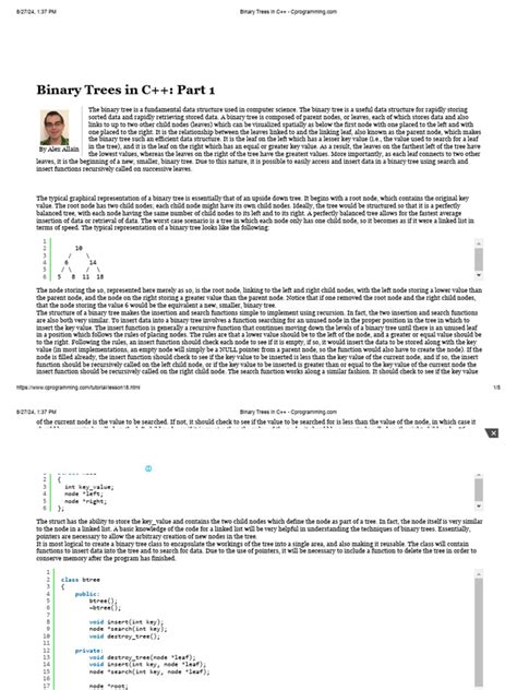 Binary Trees In C Pdf Pointer Computer