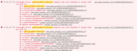 Saved Questions Uncaught Error Getfieldreffromcolumn Expects Non Null
