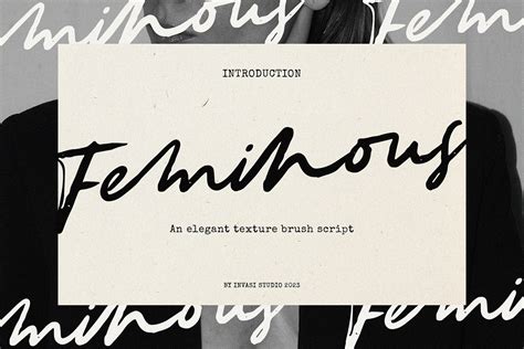 Feminous Font - Elegant Brush Script on Yellow Images Creative Store - 112911