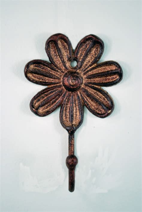 家居饰品 创意饰品 墙面挂钩 新古典欧式风格花朵铁艺挂钩单头 Wolflangzz