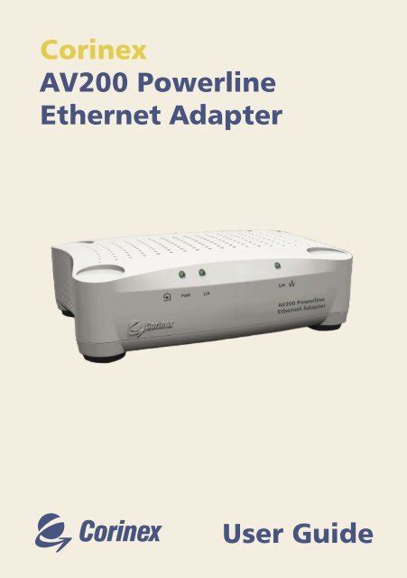 User Guide Corinex Av200 Powerline Ethernet Adapter