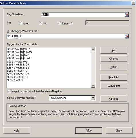 Excel Frontline Solver Examples Lasopabeam