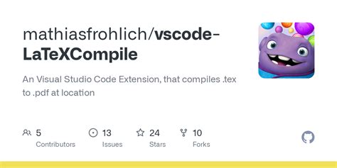 Github Mathiasfrohlich Vscode Latexcompile An Visual Studio Code Extension That Compiles