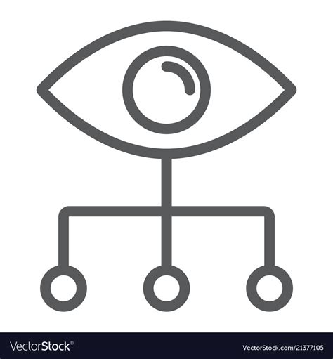 data visualization line icon and analytics vector image