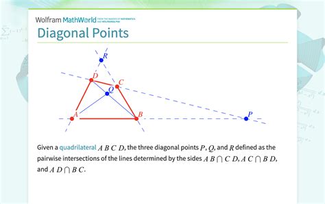 Diagonal Points From Wolfram Mathworld