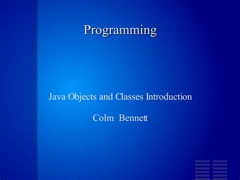 Java Objects Intro Ppt