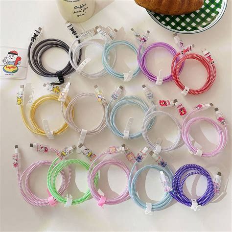 Cable Spring Line Wrap Protector Data Line Cord Tie Cartoon Love Sailor Moon Pokemon Melody Bear