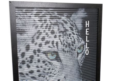 Zwart Letterbord Met Panterprint 30x45 Cm Krokomingo