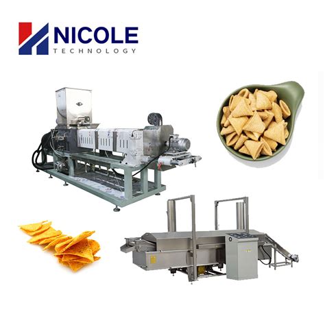 Doritos Bugles Chips Making Machine Fried Food Double Screw Extruder Processing Machinery