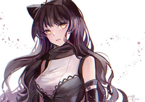Safebooru 1girl Black Hair Blake Belladonna Bow Commentary Request