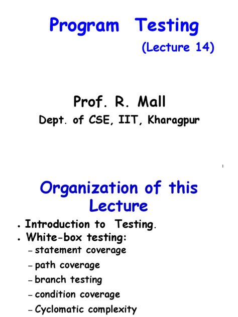 Rajib Mall Lecture Notes Pdf Computer Programming Systems Theory