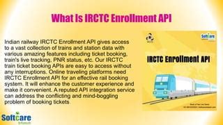 Finest API For IRCTC Enrollment Service Provider Pptx
