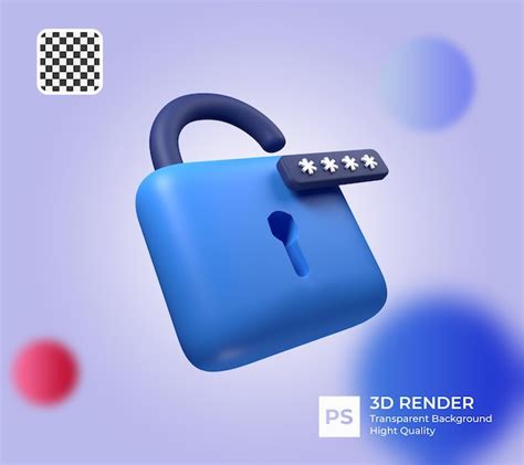 Premium PSD D Lock And Password Field Password Protected Secure Login Concept