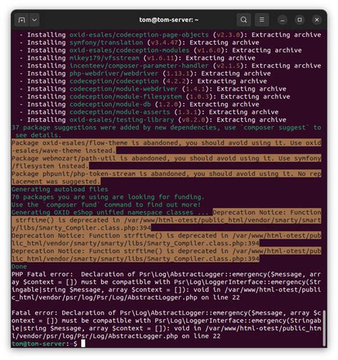 Unable To Install Eshop Via Composer Oxid Forum
