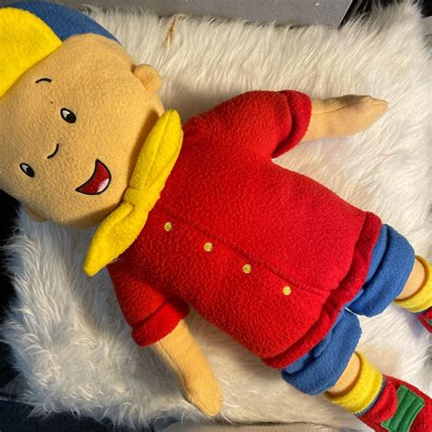 Caillou Stuffed Plush Red Shirt 23 Inches Pbs Character Depop
