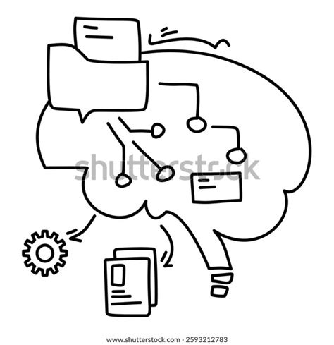 Machine Learning Brain Illustration Brain Data Stock Vector Royalty Free 2593212783 Shutterstock