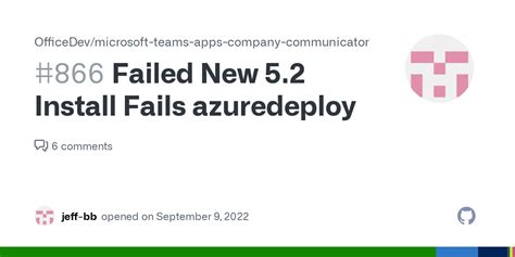 Failed New 52 Install Fails Azuredeploy · Issue 866 · Officedev