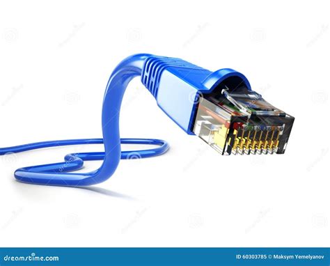 Lan Network Connection Ethernet Rj45 Cable Stock Illustration