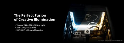 White Cct Tunable Cob Led Strip Light Combo Kit Bambu Lab Us Store