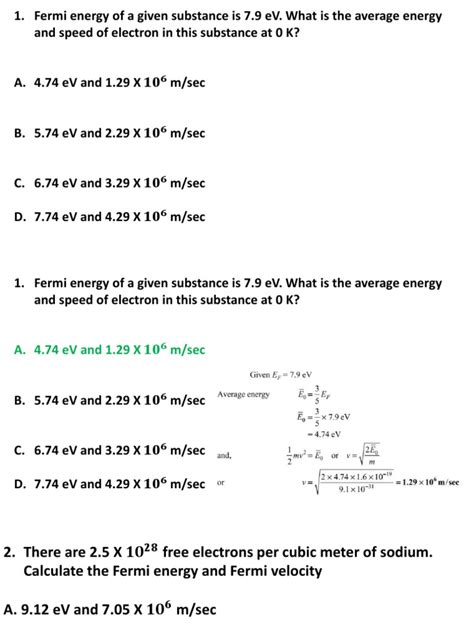 Phy110 Unit V Tutorial Pdf Band Gap Electrical Resistivity And