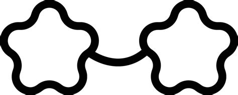 Star Shape Sunglasses Silhouette Design 58836760 Vector Art At Vecteezy