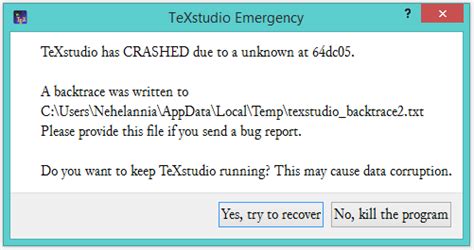 Texstudio Keeps Crashing On Startup Issue 2835 Texstudio Org Texstudio GitHub