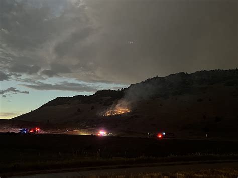 Lightning Sparks Small Grass Fire Near Quarry Fire