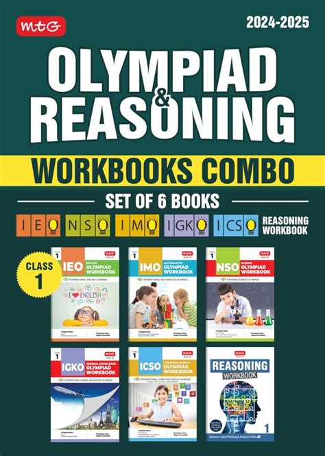 Buy Mtg Nso Imo Ieo Icso Igko Olympiad Workbook And Reasoning Book Combo Class 1 Set Of 6 Books