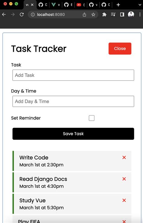 Github Denisbiwotttask Tracker A To Do Application Written In Javascript Using Vue