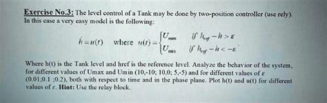 texts fast please simulink in matlab exercise no 3 the level control of