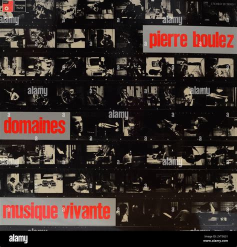Vintage Vinyl Record Cover Pierre Boulez Domaines Orchester Musique Vivante Diego Masson